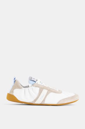 Chlo&eacute; Womens Flat Kick Sneaker White Dreamy Blue Gum Sole