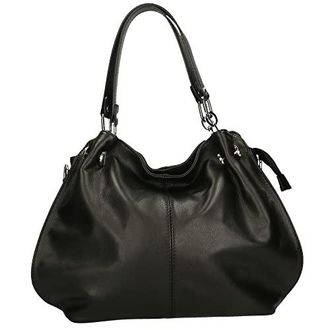 Gave Lux Sac &agrave; Bandouli&egrave;re Femme Cuir Noir 30 x 38 x 12 cm