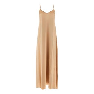 Ferragamo Langes Viskosekleid - - Dresses - Damen - Beige - 2XS
