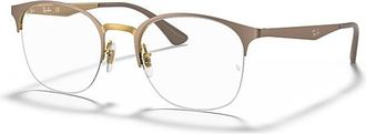 Ray-Ban Rb6422 Optics Hellbraun Fassung Klar Glas Polarisiert 49-19