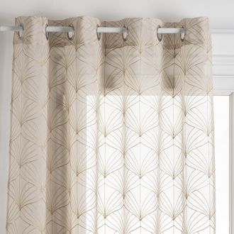 Univers D&eacute;cor Gestickter Vorhang Mia, 140 x 240 cm, bestickt, 140 x 240 cm, Leinen