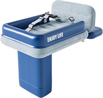 Generico Aufblasbares Bett, Sitzverl&auml;ngerung, Flugzeug/Auto, tragbare Luftmatratze, faltbar, doppelte Dreiecksstruktur, sicheres U-Gel&auml;nder, PVC, 74,5 x 52 cm,