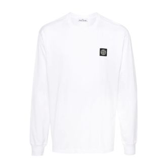 Stone Island Homme, Tops, Blanc, Taille: L Stone Island T-shirts et Polos Blanc