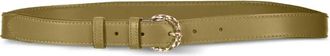 Ulla Johnson Gia twisted-buckle leather belt - Vert