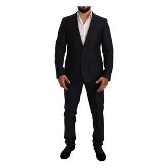 Dolce & Gabbana Blaues Muster Martini Slim FIT 2-teiliger Anzug - - Suits - Herren - Blau - L