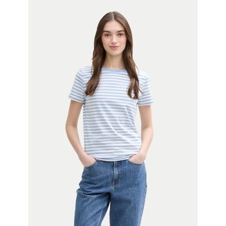 Tom Tailor Denim T-Shirt 1035867 Blau Boxy Fit