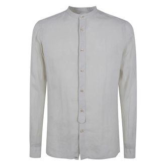 Tintoria Mattei Leinenhemd mit Stehkragen - - Shirts - Herren - Beige - M