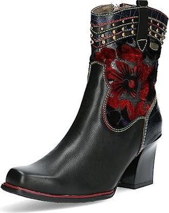 Laura Vita Bottines Femme Onao 01, Pointure:39 EU, La Couleur:Noir