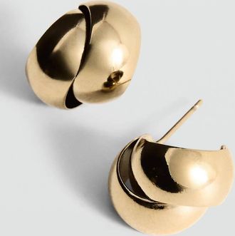 Mango Boucles doreilles g&eacute;om&eacute;triques en acier inoxydable or - Femme - Taille unique - MANGO