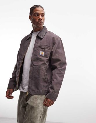 Carhartt Work in Progress Detroit - Jacke in Schiefer-Stein-Braun