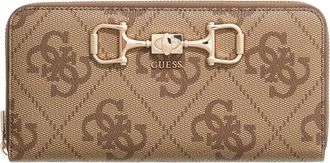 Guess Femme, Accessoires, Brun, Taille: ONE Size Janie Logo Slg Large Zip-Around Wallet
