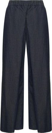 A|X Armani Exchange Femme, Pantalons, Bleu, Taille: 38 FR Wide Pantalons