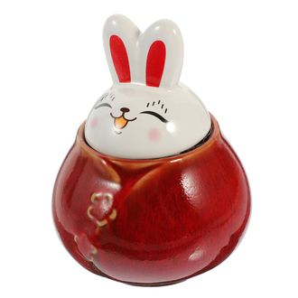 Happyyami Keramischer Teedose Im Hasen-design Luftdicht F&uuml;r Aufbewahrung Von Tee Gew&uuml;rzen Kaffee Und S&uuml;&szlig;igkeiten K&uuml;chen-dekoration