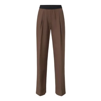 Ermanno Scervino Femme, Pantalons, Brun, Taille: 38 FR Pantalon Palazzo Pliss&eacute;