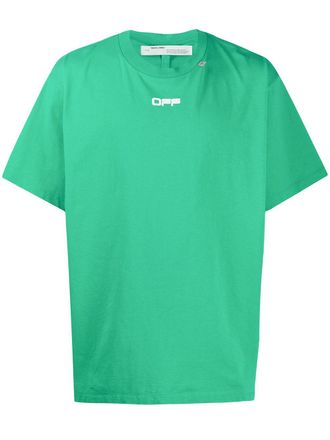 Off-white CARAVAGGIO SQUARE S/S OVER TE MINT MULTI - Vert
