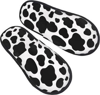 Generic Pantoufles Unisexes Vaches Tachet&eacute;es Maison Chaussures Doux Confort Pantoufles DExt&eacute;rieur, Pour Hommes, Femmes, Int&eacute;rieur Ext&eacute;rieur, L