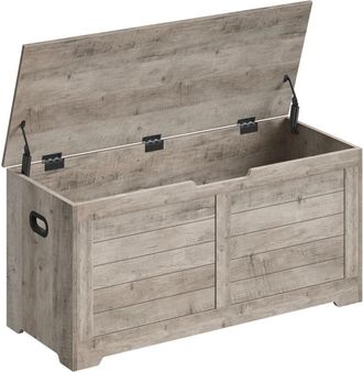 Vasagle Vasagle - Coffre de rangement banc chaussures 40 x 100 x 46 cm - Imitation grange - 2 charni&egrave;res de s&eacute;curit&eacute; - Pour couloir, chambre, salon