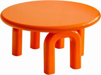 Oviala Couchtisch, rund, 80 cm, MDF, lackiert, Orange