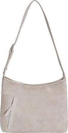 Generic Sac fourre-tout vintage avec fermeture éclair, sacs à bandoulière tendance pour femme, shopping, rendez-vous au quotidien, blanc, 13.78x4.72x9.84inch
