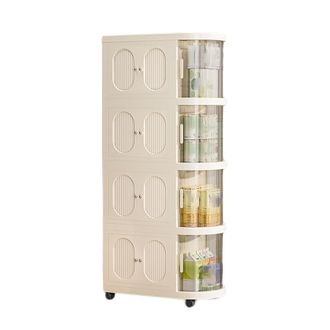 Generic Faltbarer, Schlanker Aufbewahrungswagen, Wagen Mit Schmalem Spalt, Organizer-Schrank Mit Bremsr&auml;dern, Doppelseitig &Ouml;ffnende T&uuml;ren, for Kleine Badezimm