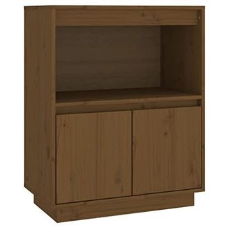 vidaXL Buffet Armoire de Rangement Meuble de Rangement Armoire Latérale Salle de Séjour Salon Intérieur Marron Miel 60x34x75 cm Bois Massif de Pin