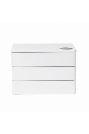 Umbra Schmuckbox, Weiß, Holzwerkstoff, 12x13x19 cm, Ordnen & Aufbewahren, Schmuckaufbewahrung