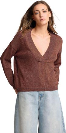 Kocca Femme, Pulls, Brun, Taille: 40 FR Maglia scollo a V