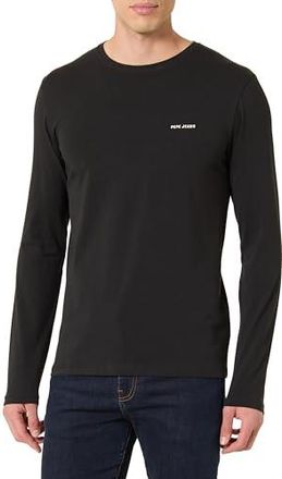 Pepe Jeans London M Basic Logo Stretch L/S T-Shirt Homme Noir (Noir), M, Noir (Noir)., M
