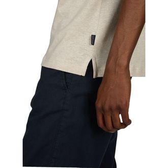 Pierre Cardin Polo &agrave; manches courtes en lin m&eacute;lang&eacute;