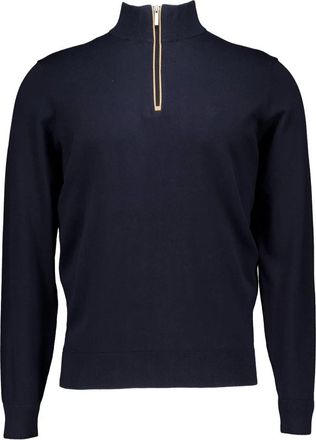 Bugatti Homme, Pulls, Bleu, Taille: L Pull &agrave; Demi-Zip 7500
