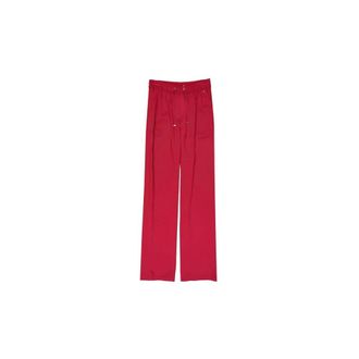 Herno Femme, Pantalons, Rouge, Taille: 38 FR Acetate Casual Pants
