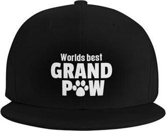 Generic Meilleur Grand-P&egrave;re du Monde Femme Homme Strapback Cap Anti-UV Chapeaux Pare-Soleil Snapback Casquette De Baseball pour Adulte Sport Hip Pop