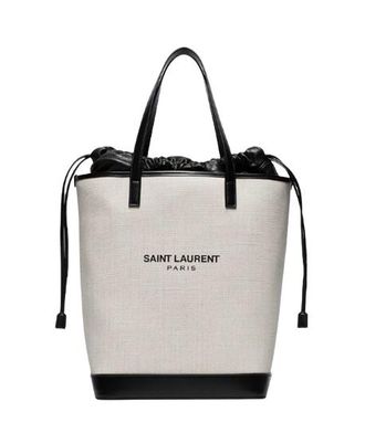 Saint Laurent Teddy Canvas Shopper Tote
