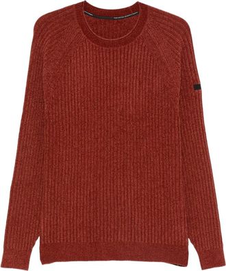 Roberto Ricci Design pull en maille à design côtelé - Orange