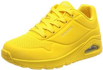 Skechers Femme Uno Stand Air Fashion-sneakers, Yellow Durabuck Mesh, 37.5 EU
