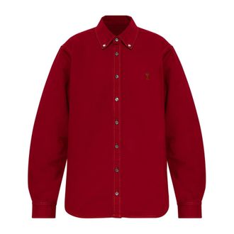 Ami Denimhemd - - Blouses & Shirts - Damen - Rot - 2XS