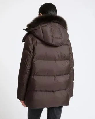 Yves Salomon Down Jacket - Brown