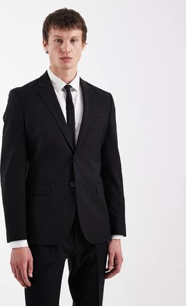 HUGO BOSS HUGO Red - Arti Hesten - Schmal geschnittene Anzugjacke in Schwarz, Kombiteil