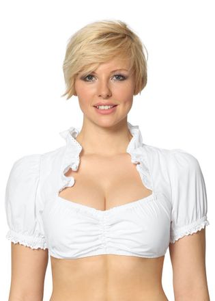 Stockerpoint Damen Regular Fit Trachtenbluse B - 3036, Gr. 36 (Herstellergr&ouml;&szlig;e: 32), Wei&szlig; (Wei&szlig;)
