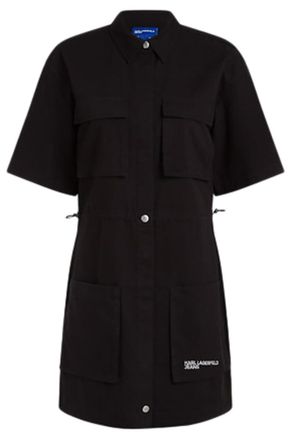 Karl Lagerfeld Damen Utility Casual Dress, Schwarz, XL EU
