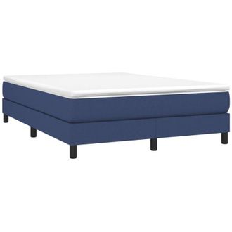 vidaXL Sommier &agrave; lattes de lit Bleu 140x190 cm Tissu