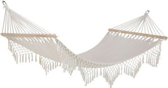 Wadiga Hamac macram&eacute; blanc 100x260cm