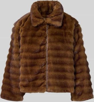 Emme Relaxed Fit Jacke mit Allover-Kunstfell-Besatz Modell Magio