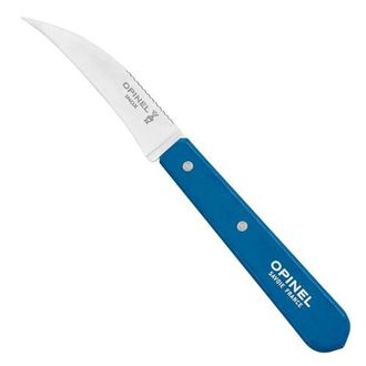 Opinel Opinel - Couteau &agrave; l&eacute;gumes - bec doiseau pour tourner et &eacute;plucher manche en bois bleu N&deg;114 - OPINEL