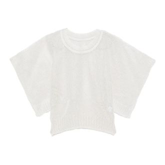 Issey Miyake Cialda T-Shirt aus Leinen mit kurzem Arm und offener Strickung - - Tops - Damen - Grau - M