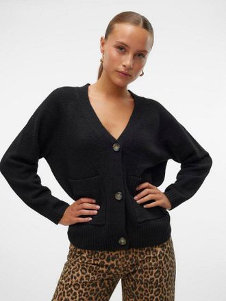 Vero Moda Strickjacke VMBOOM LS V-NECK BUTTON CARDIGAN GA NOOS