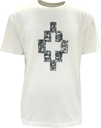 Marcelo Burlon Homme, Tops, Blanc, Taille: M T-shirt &agrave; Manches Courtes