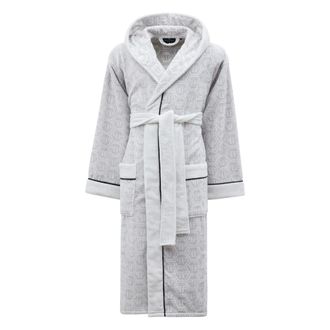 Philipp Plein unisex, V&ecirc;tements de nuit et de d&eacute;tente, Blanc, Taille: L/Xl Peignoir de bain &agrave; capuche