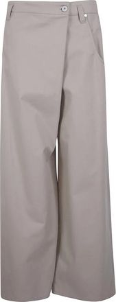 Brunello Cucinelli Femme, Pantalons, Beige, Taille: 42 FR Wide Leg Asymmetrica Pants