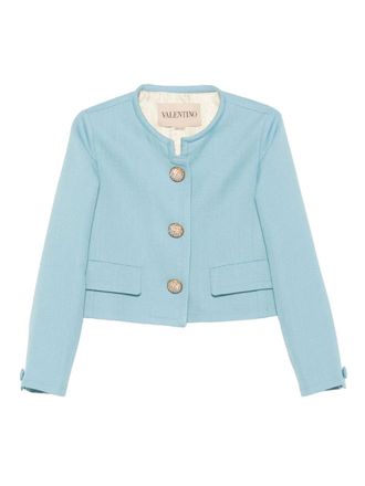 Valentino Garavani Jacke mit verzierten Knöpfen - Blau